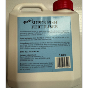 Wally's Super Liquid Fish Fertiliser Plus 1 litre - Wally's Garden ...