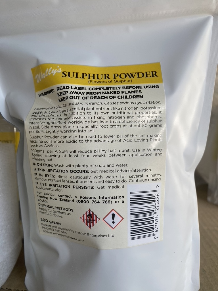 SULPHUR POWDER FUMIGATION Glass House 500 grams - Wally's Garden ...